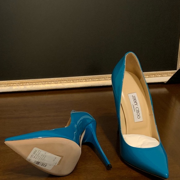 Jimmy Choo | Shoes | Jimmy Choo Anouk Pump Turquoise 385 Brand New ...
